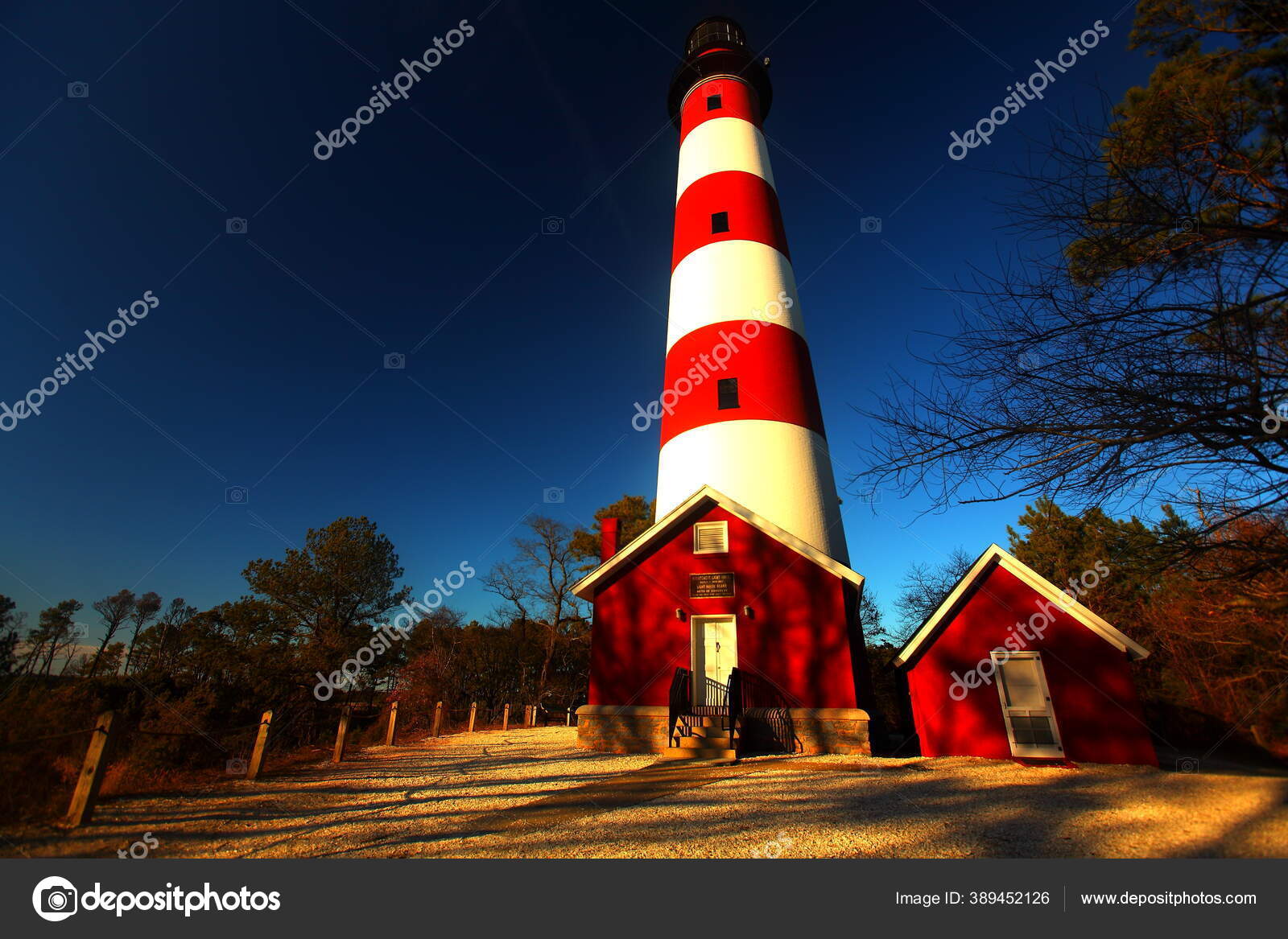 Blue Striped Lighthouses