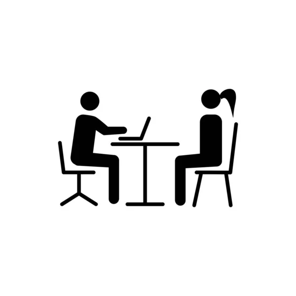 Interview pictogram imágenes de stock de arte vectorial | Depositphotos