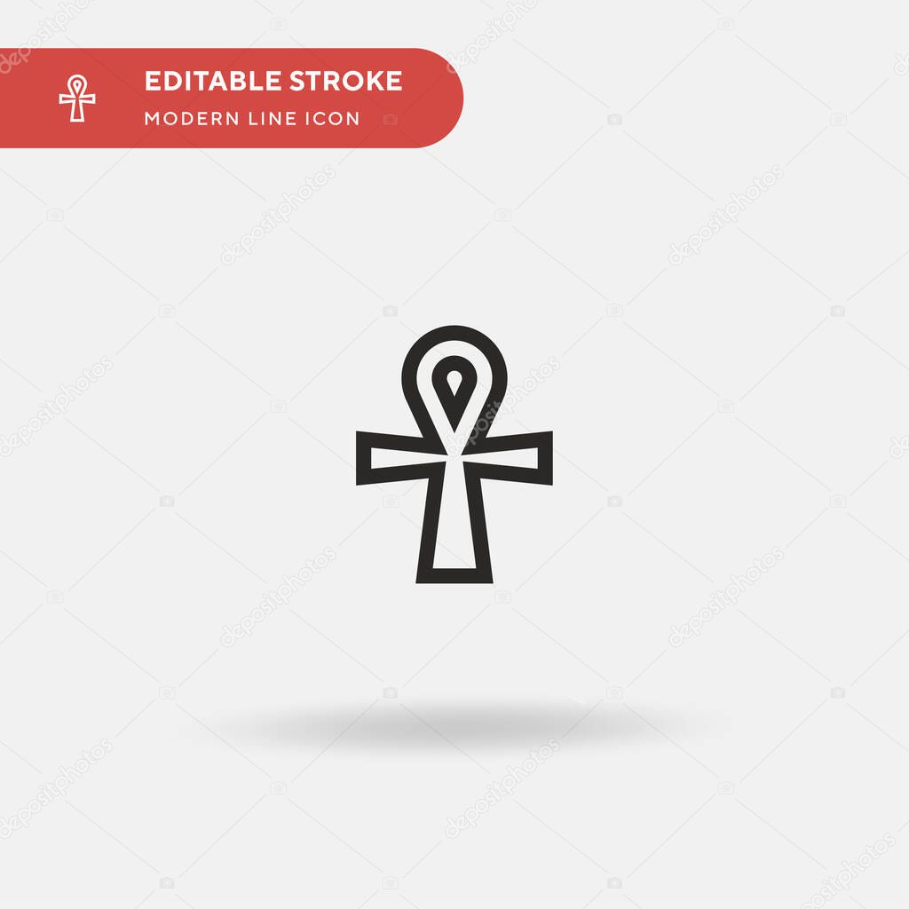 Ankh Icono de vector simple. Plantilla de diseño de símbolo de ilustración para elemento de ...