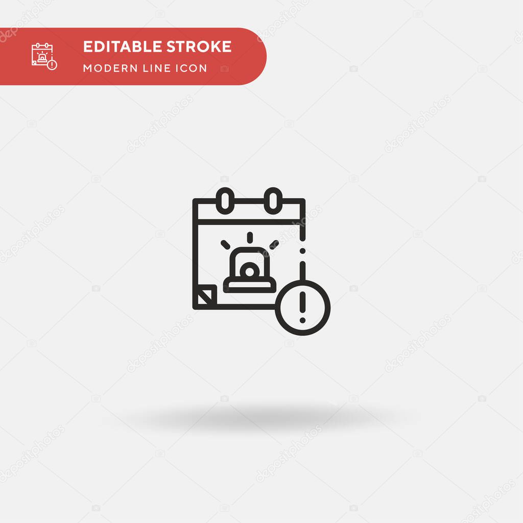 Alerta Simple icono de vector. Plantilla de diseño de símbolo de ...