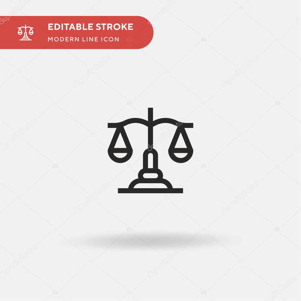 Balance Icono de vector simple. Plantilla de diseño de símbolo de ...