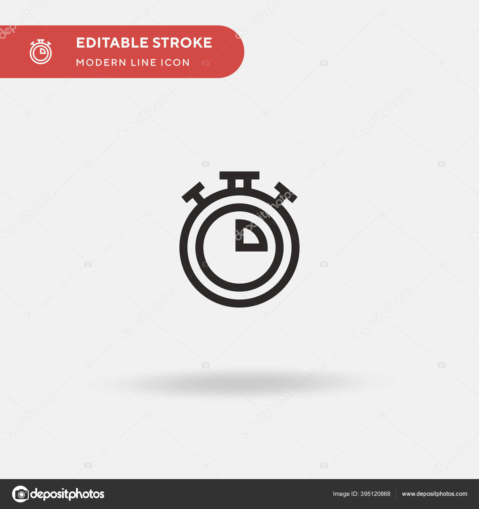 Stopwatch Simple Vector Icon Illustration Symbol Design Template Web ...