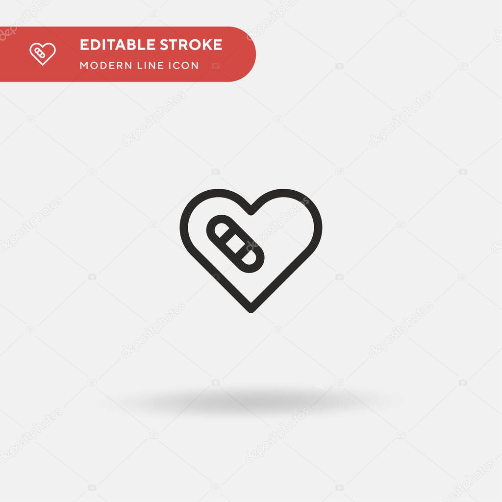 Curar icono de vector simple. Plantilla de diseño de símbolo de ...