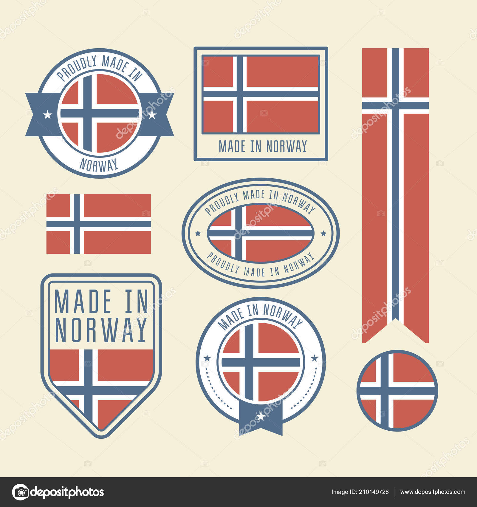 Stickers Tags Labels Norway Flag Badges Stock Vector Image by ©gomixer ...