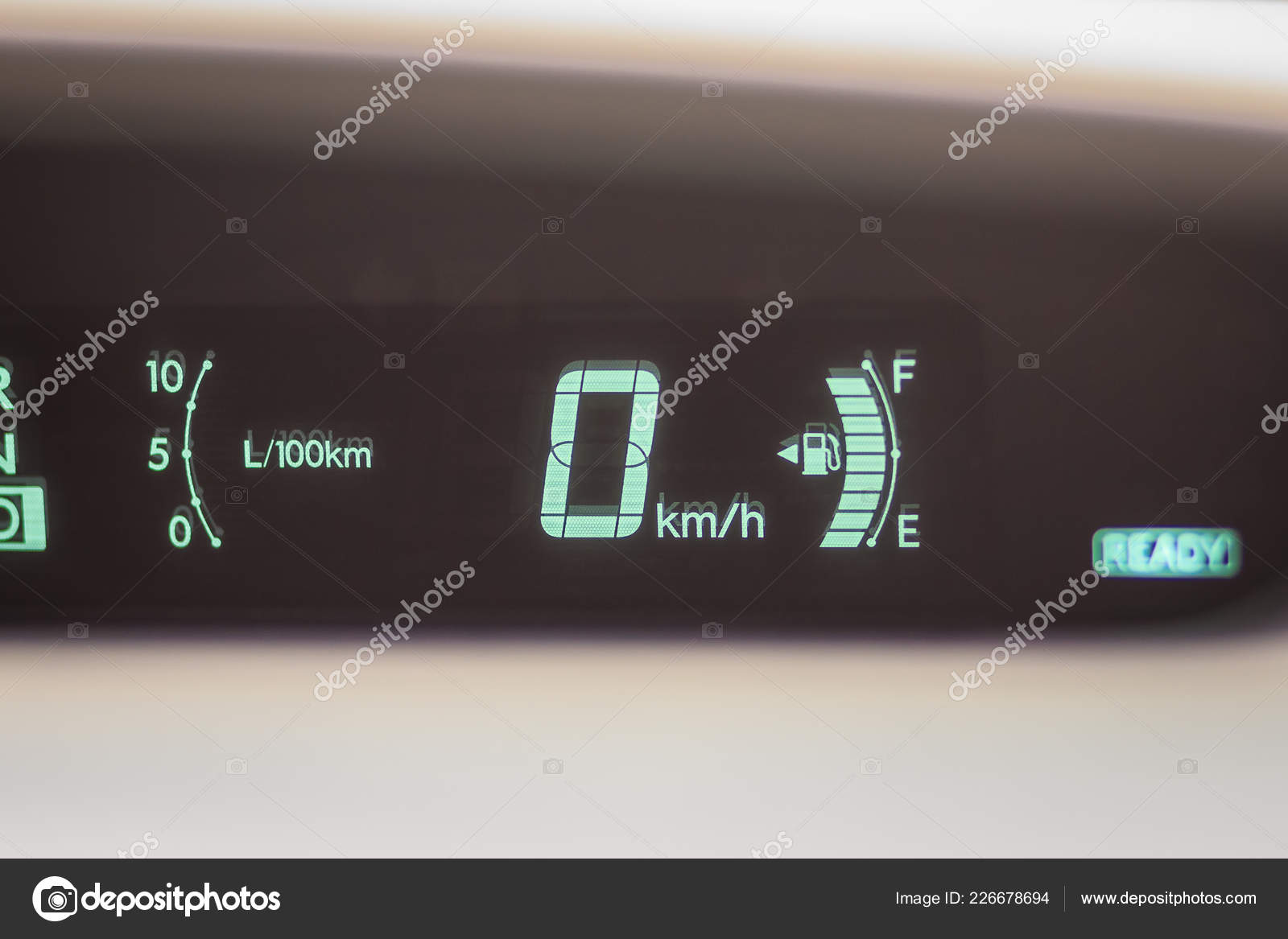 Modern Digital Mileage Odometer Speed Meter Dashboard Parking — Stock ...