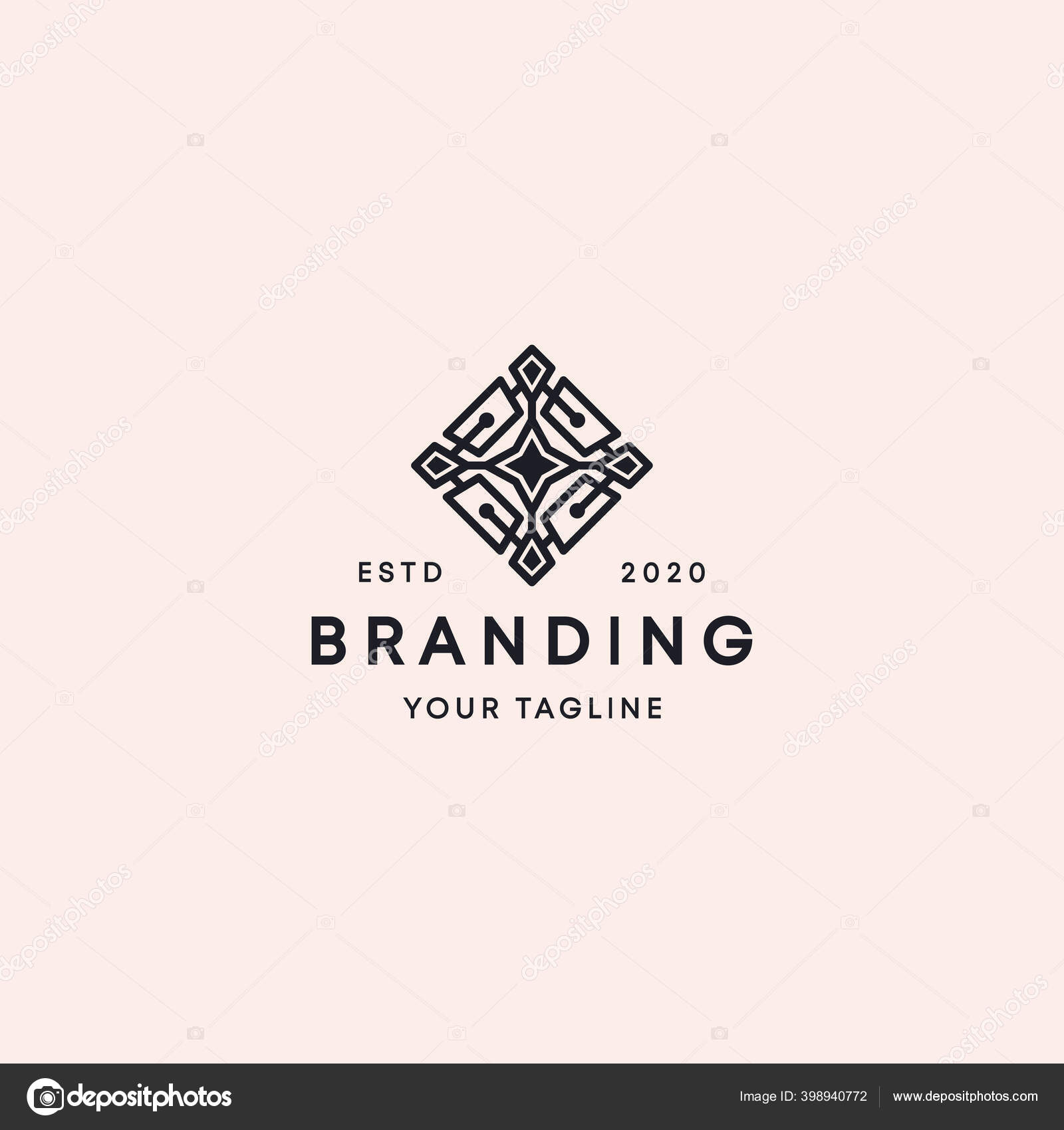 Logo Ornamento Plantilla Diseño Icono Vector Vector de stock #398940772 ...