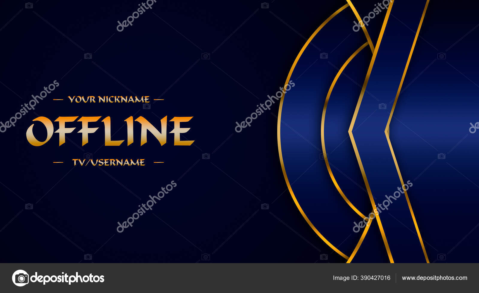 Twitch Luxury Abstract Offline Hud Screen Banner Stream Offline Blue ...