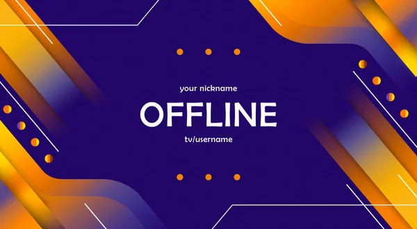 Offline Abstract Hud Screen Banner Stream Offline Blue Background Blue ...