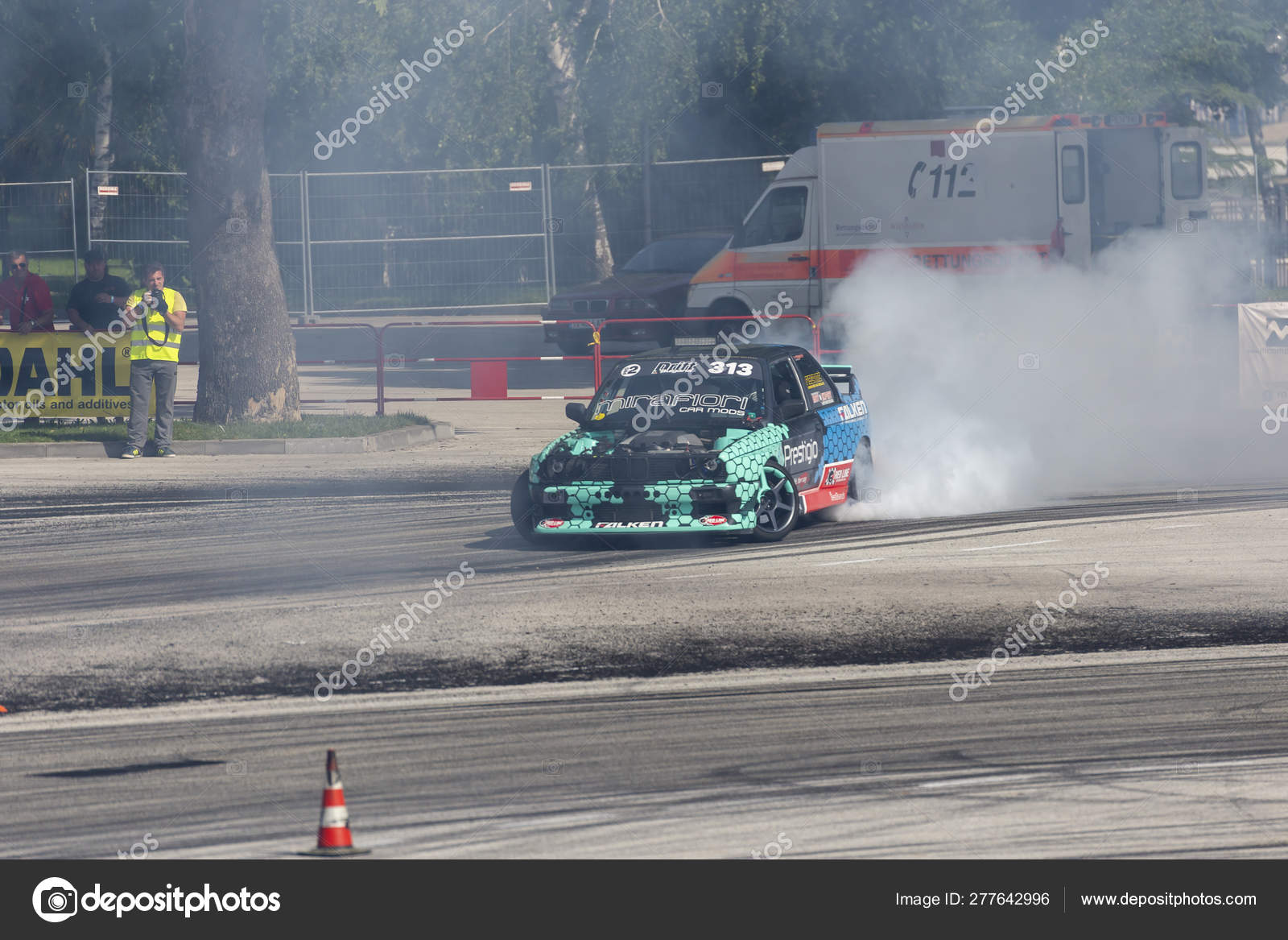 Car drifting race competition on a track — Stock Editorial Photo ...