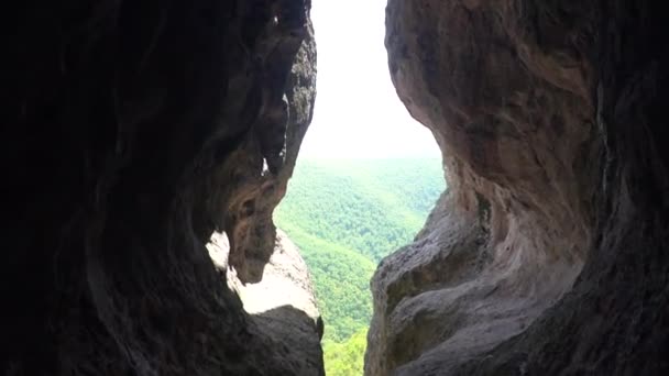 The womb cave also known as Utroba cave in Bulgaria — Stock Video ...