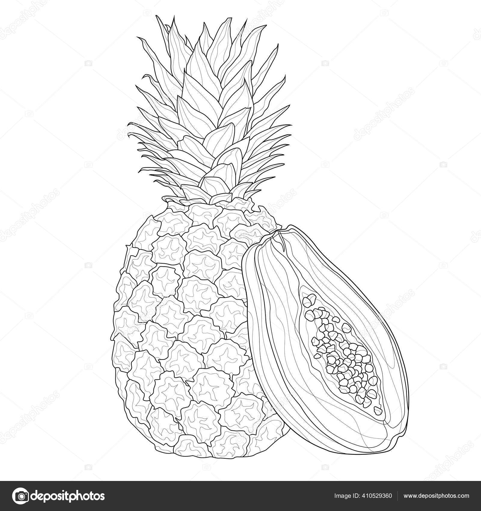 Papaya Coloring Pages