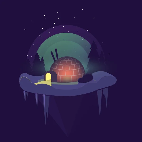 Silueta iglú imágenes de stock de arte vectorial | Depositphotos