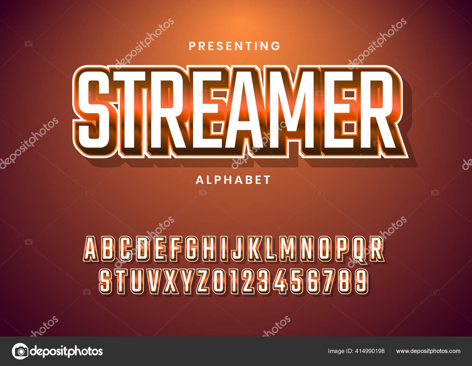Esport Text Effect Alphabet Typography Gamer Streamer Stock Vector ...