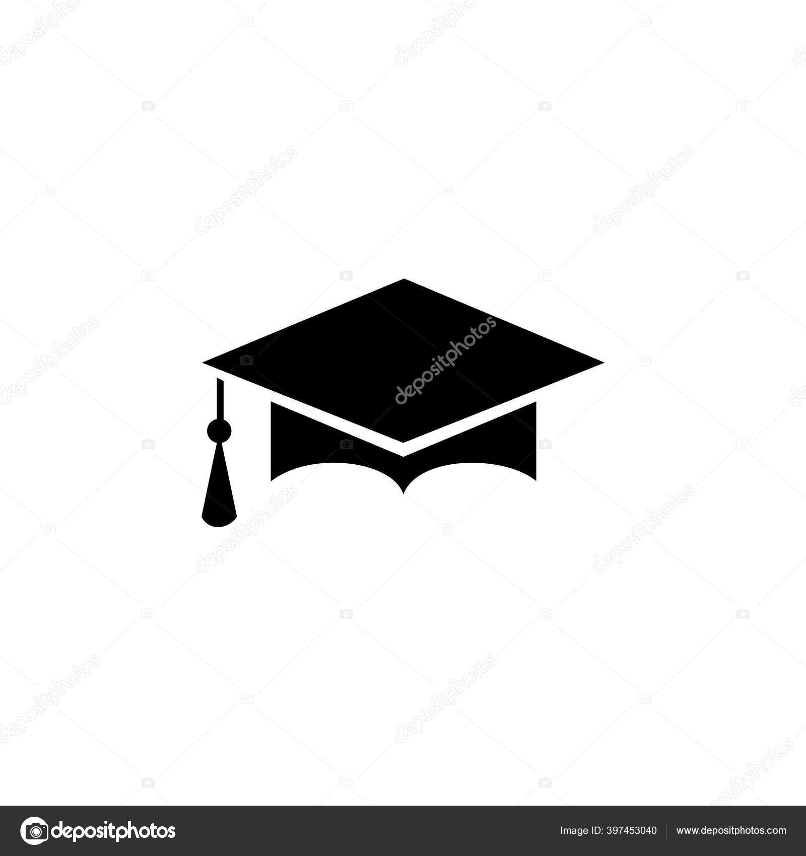 Graduation Cap Icon Isolated White Background Graduation Cap Icon ...