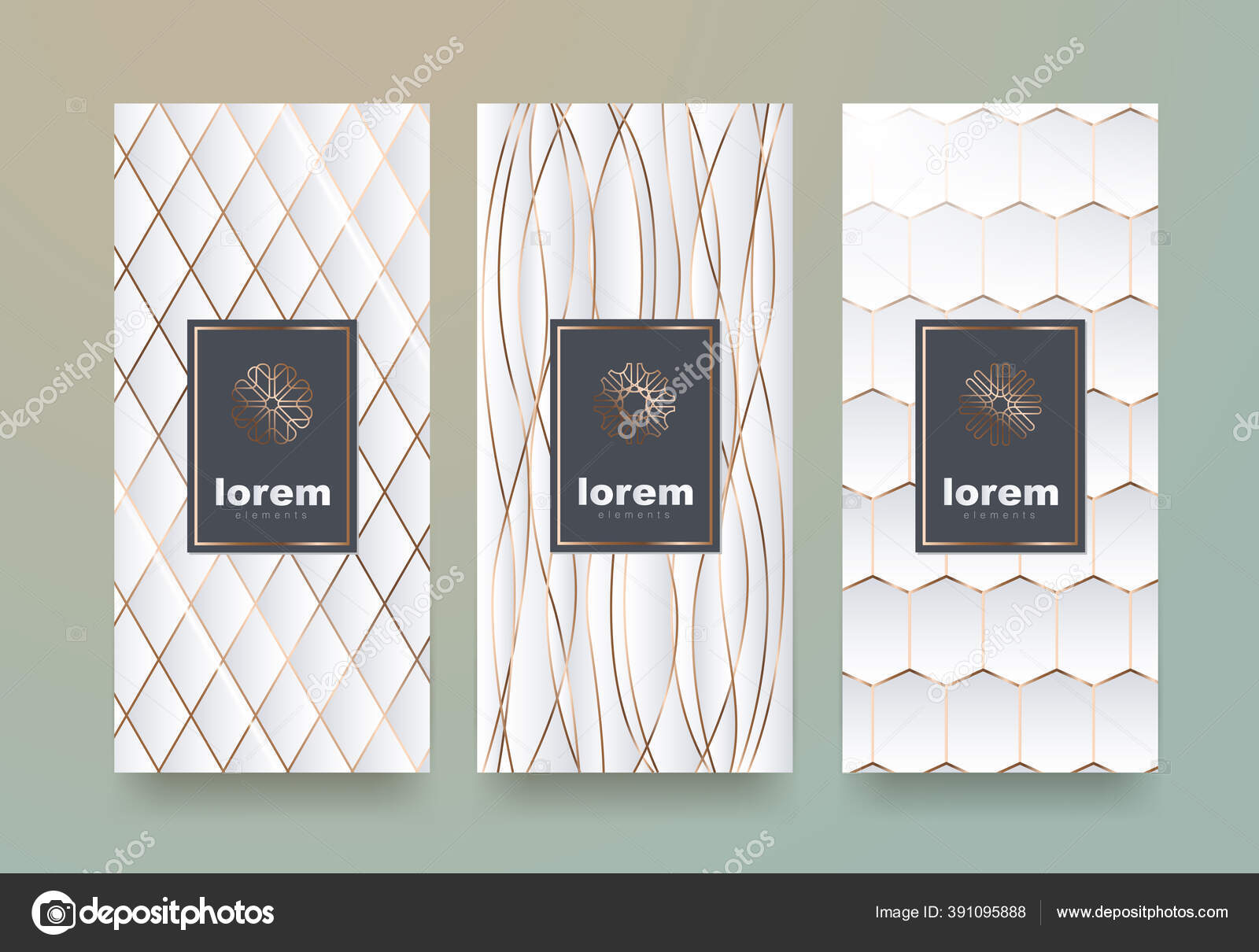 Vector Set Templates Packaging Labels Frames Packaging Luxury Products ...