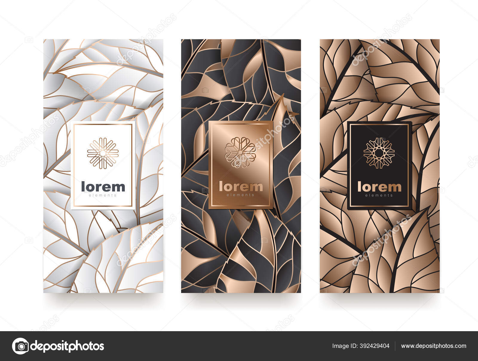 Vector Set Packaging Templates Luxury Premium Products Logo Design ...
