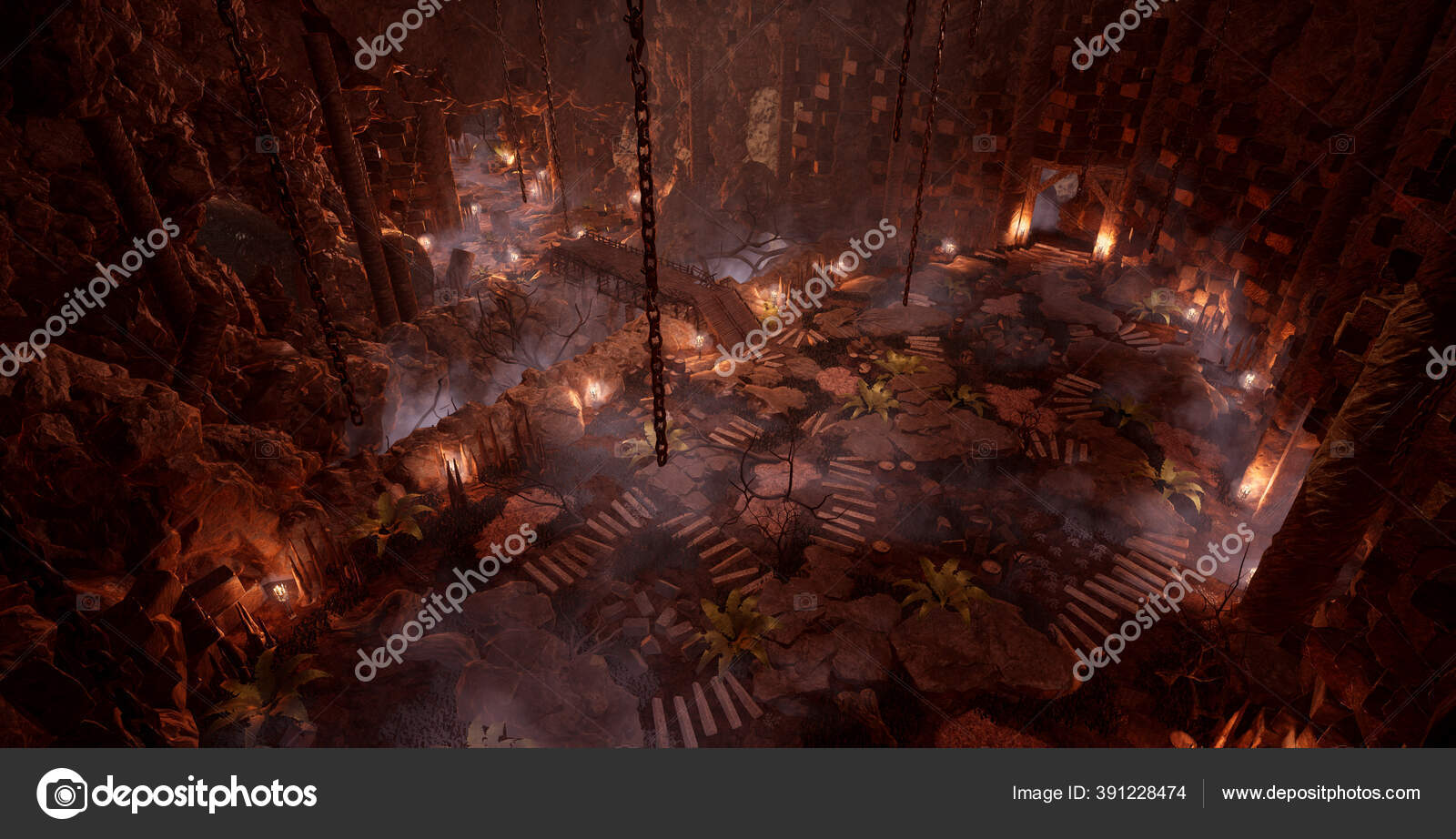 Concept Project Create Cave Temple Whilst Renders Entrance Cave — Stock ...