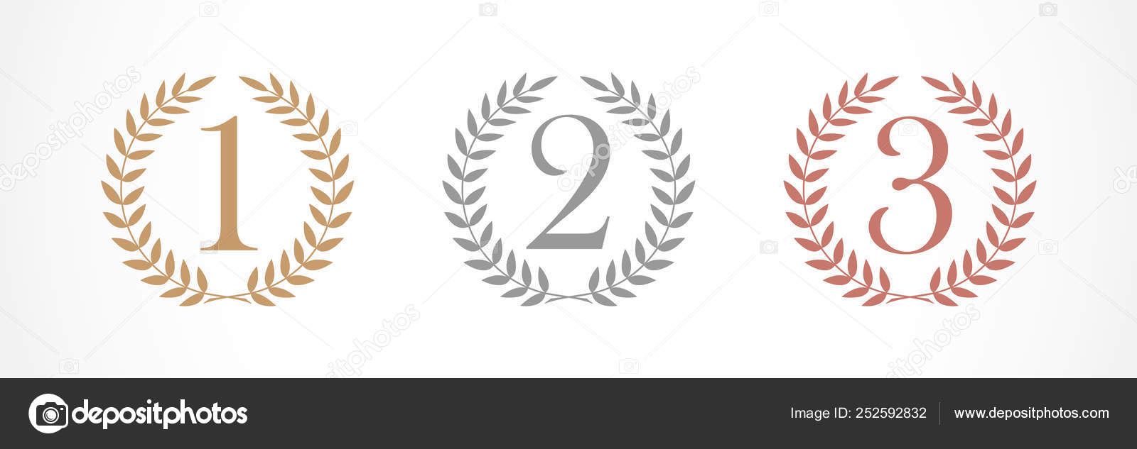 Award Numbers Logotype Set Isolated Elegant Abstract Nominee Graphic ...