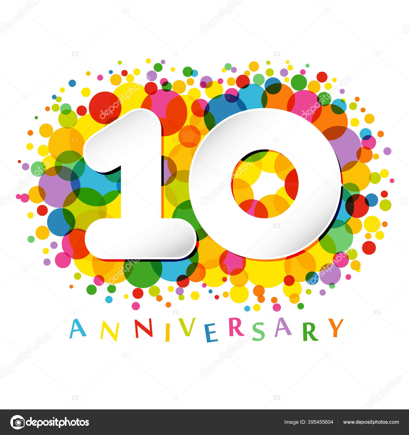 Anniversary Numbers Years Old Coloured Congrats Cute Congratulation ...