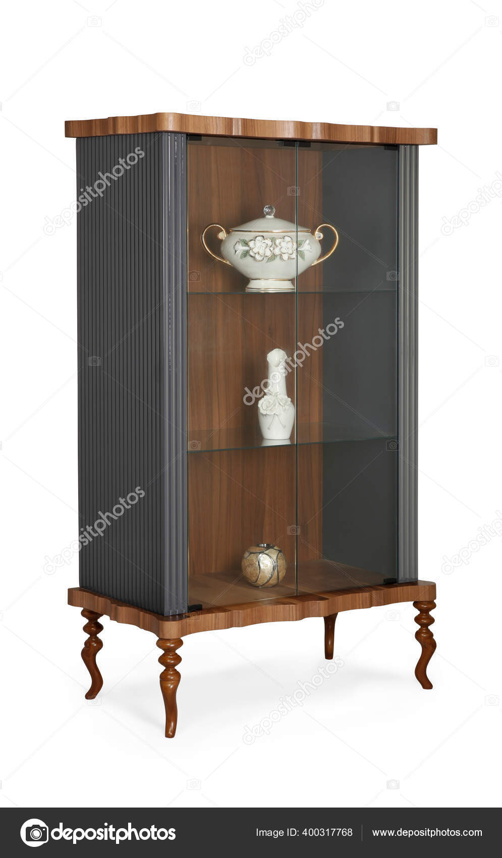 Wooden Display Cabinet White Background Stock Photo by ©tohid ...