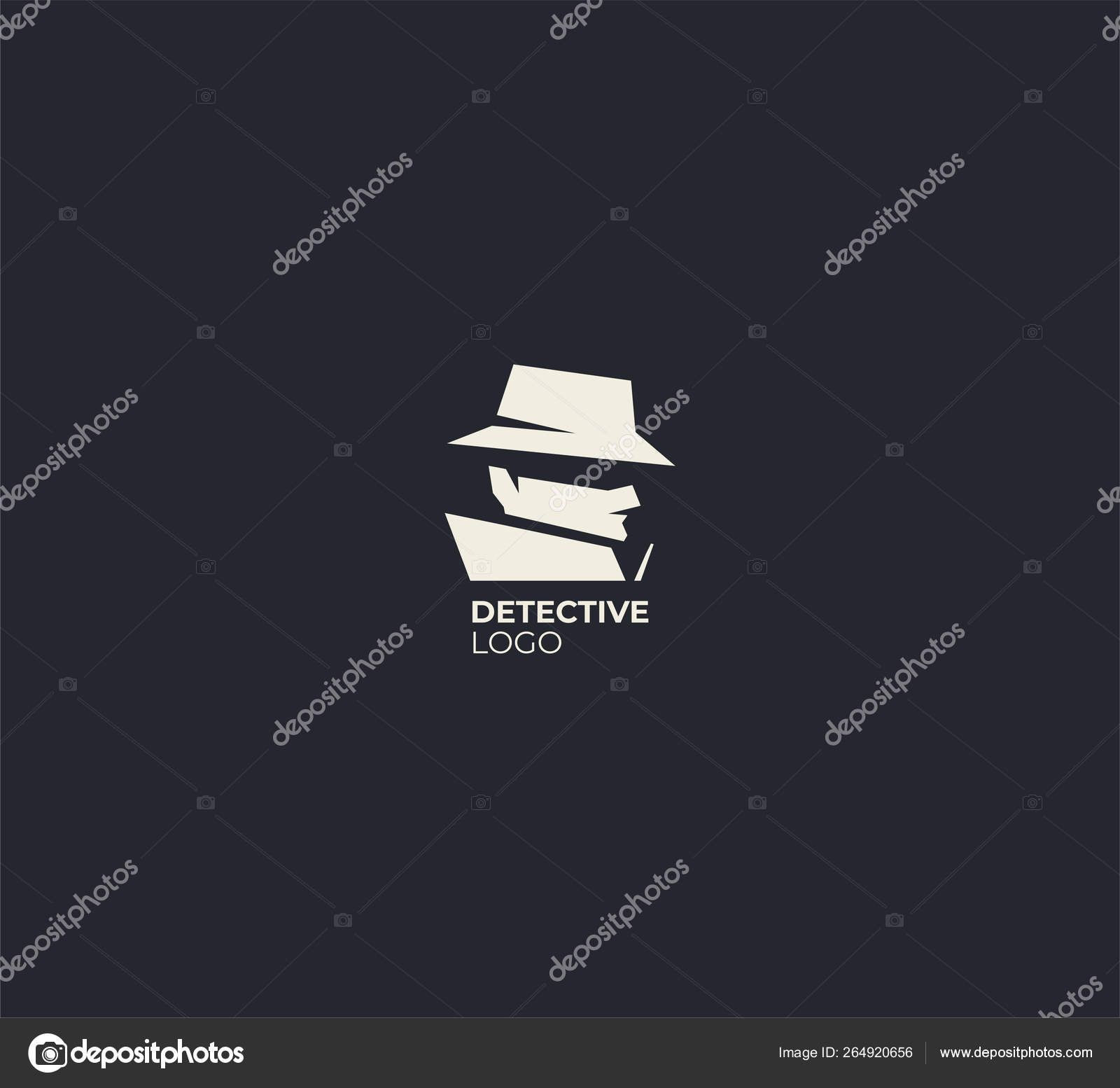 Spy detective logo design template. Criminal internet hacker logo ...