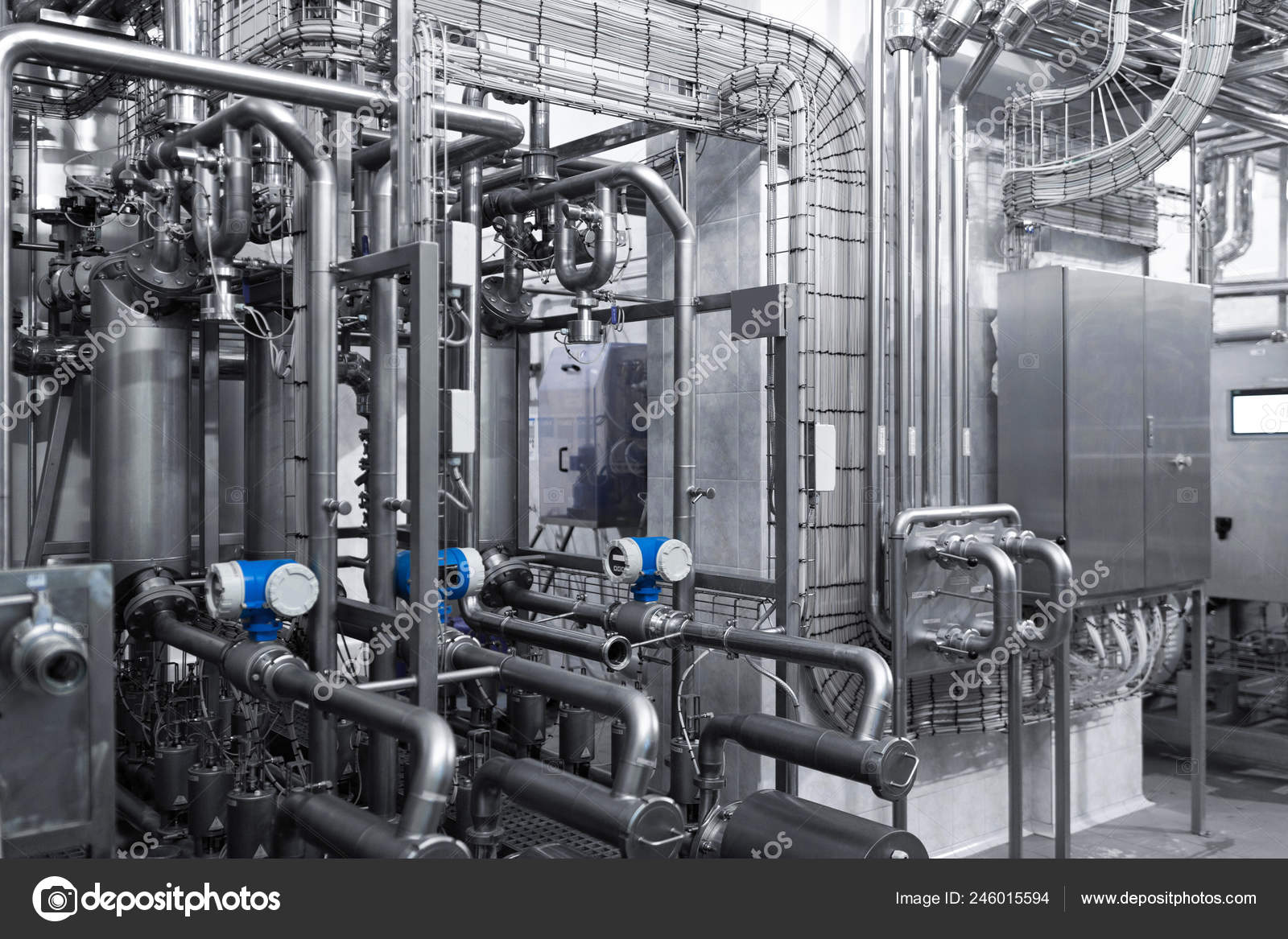 Interlacing of metal pipes. Can be used as a background Stock Photo by ...