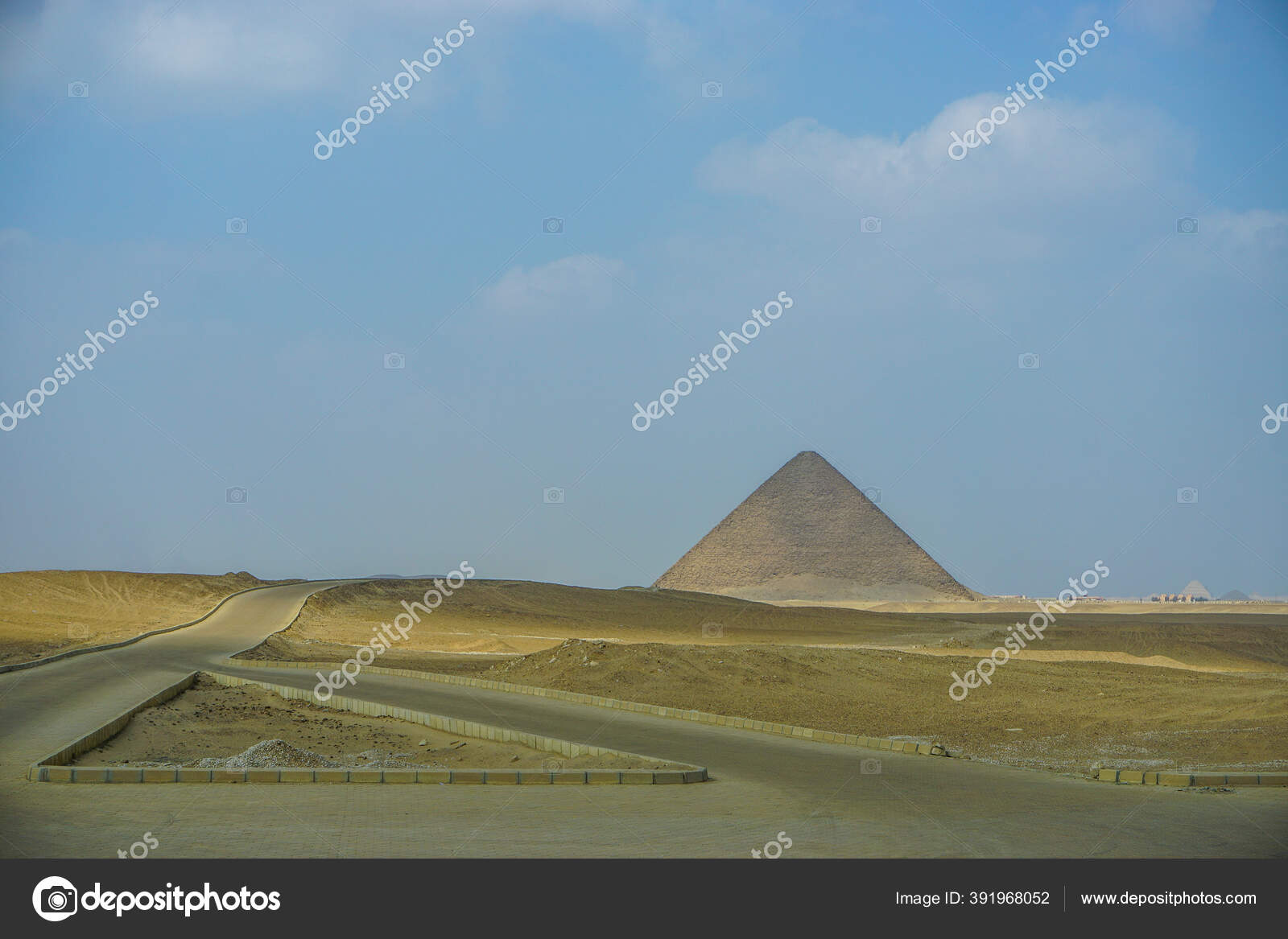 Dahshur Egypt View Red Pyramid Third Pyramid Built Old Kingdom — Stock ...