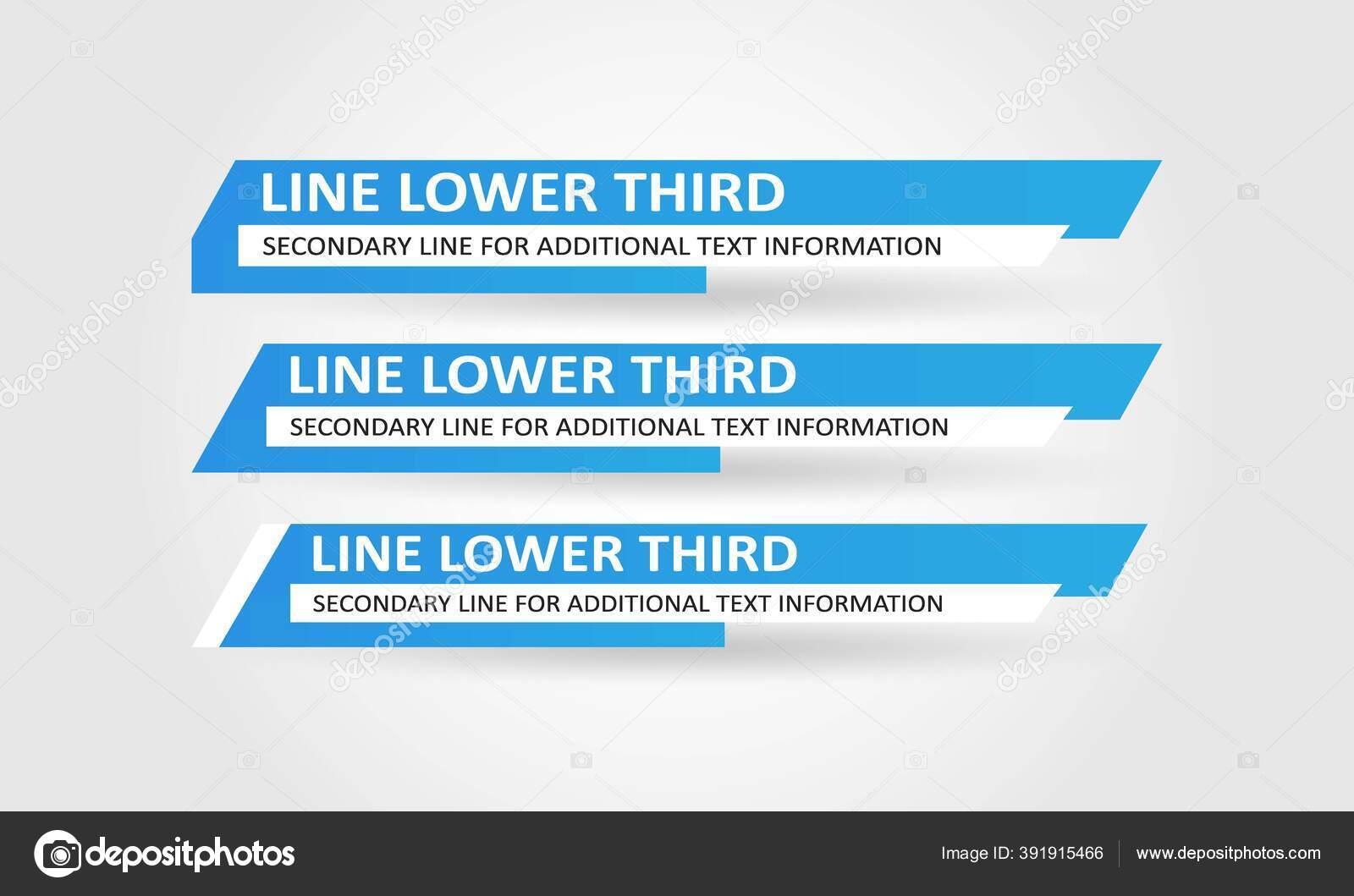 Lower Third News Bars Set Vector News Lower Thirds Pack Stock Vector by ...
