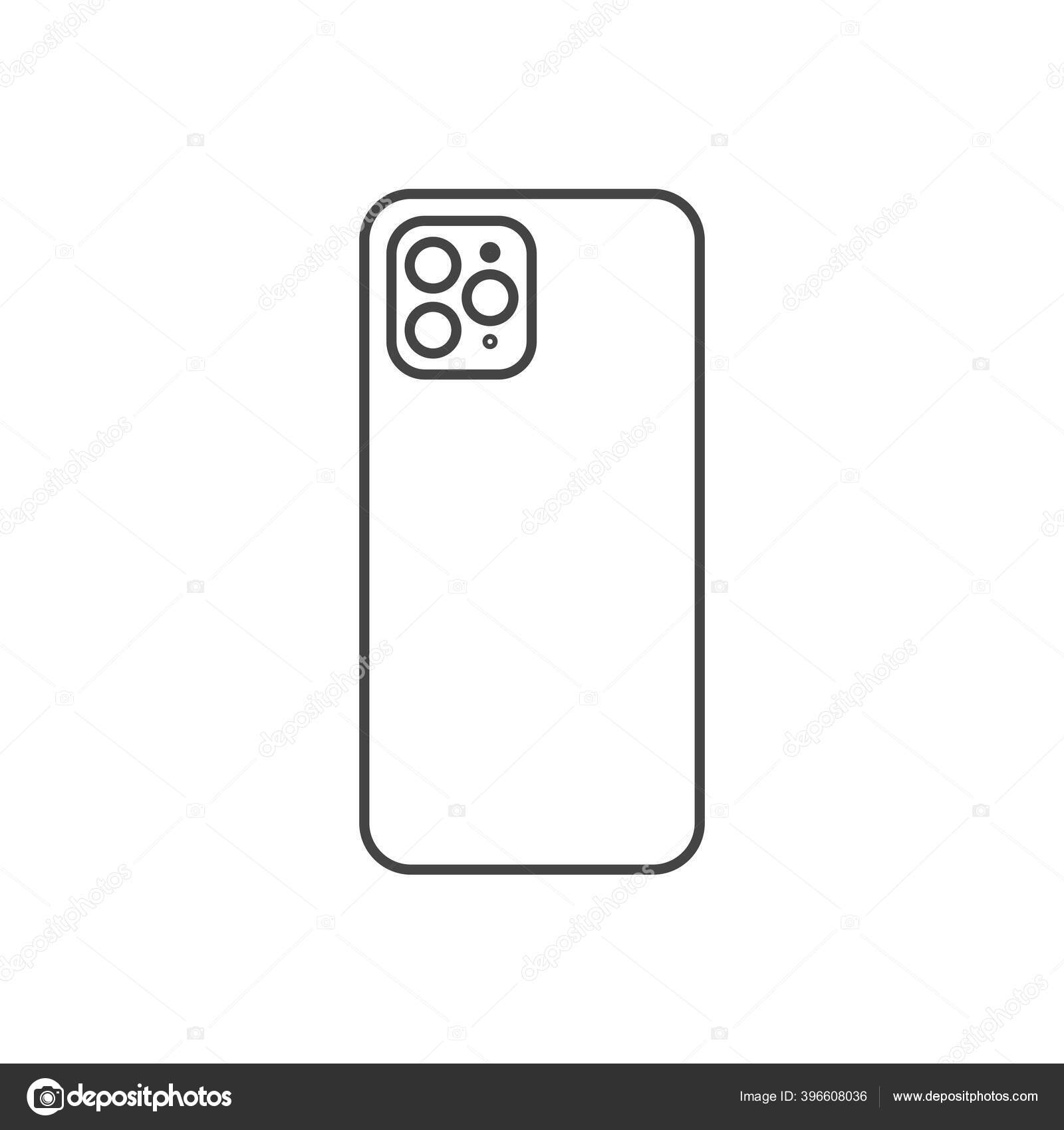 Back View Smartphone Icon Smartphone Symbol Modern Simple Vector Icon ...