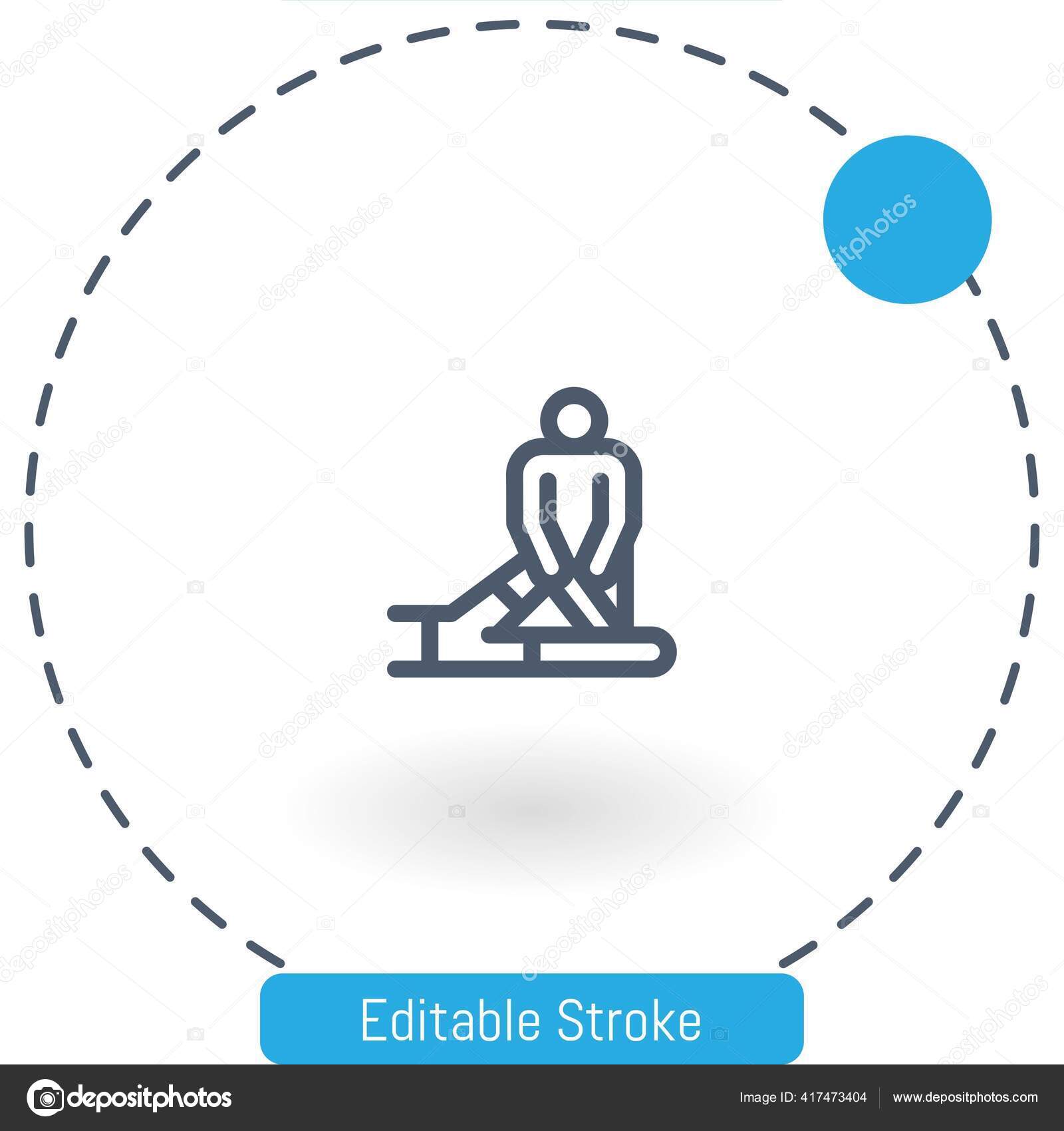 Physical Therapy Vector Icon Editable Stroke Outline Icons Web Mobile ...