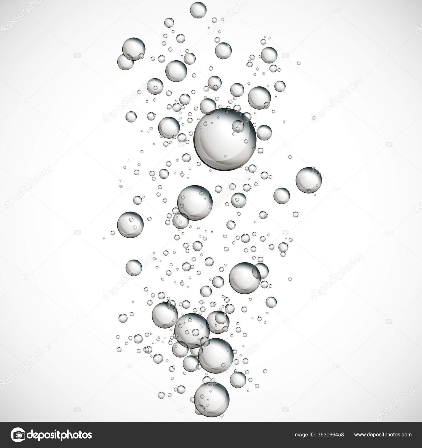 Water Bubble Rising Clear Background Vector Illustration Stock Vector ...