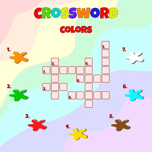 Crossword Fruits Vector Education Game Children Word Search Puzzle Mini ...