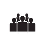 Teamwork People Group of five Logo. Vector graphic design Stock Vector ...