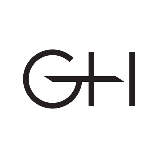 Design do logotipo da letra gh Vektor Stok, Ilustrasi Design do ...