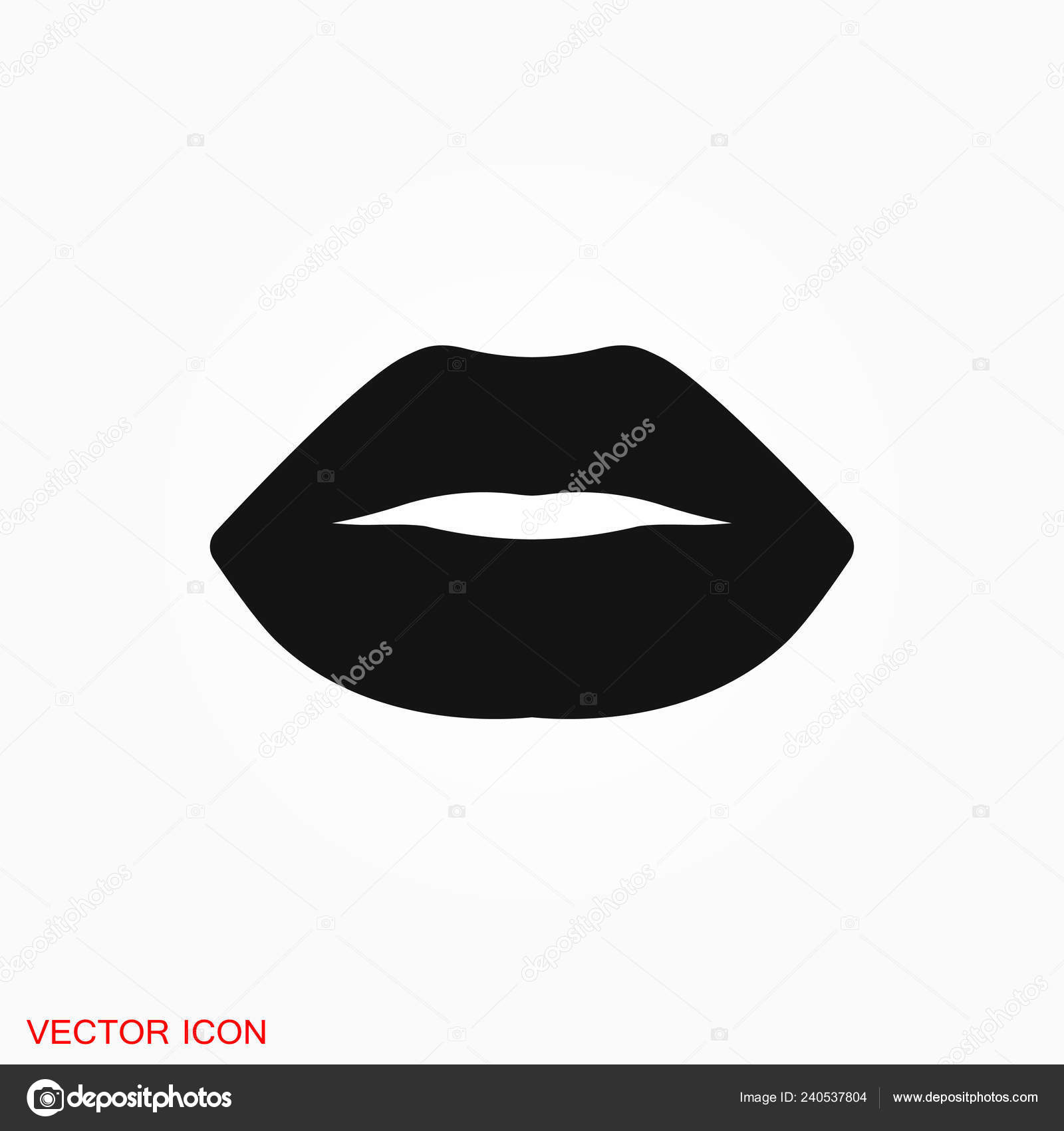 Icono Labios Logotipo Del Icono Del Beso Símbolo Signo Vector vector ...