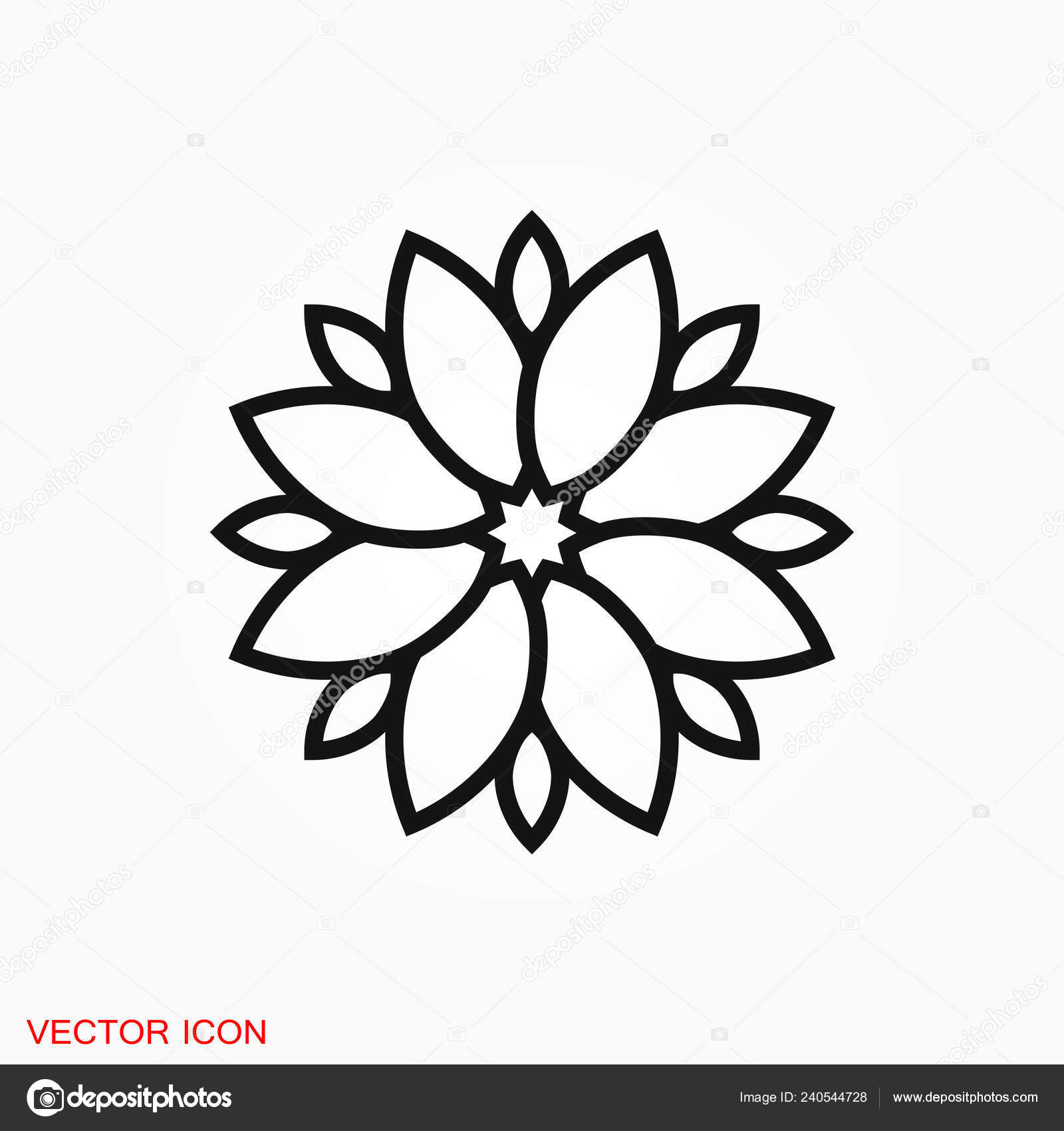 Loto Icono Logotipo Símbolo Signo Vectorial Para Diseño Vector de stock ...
