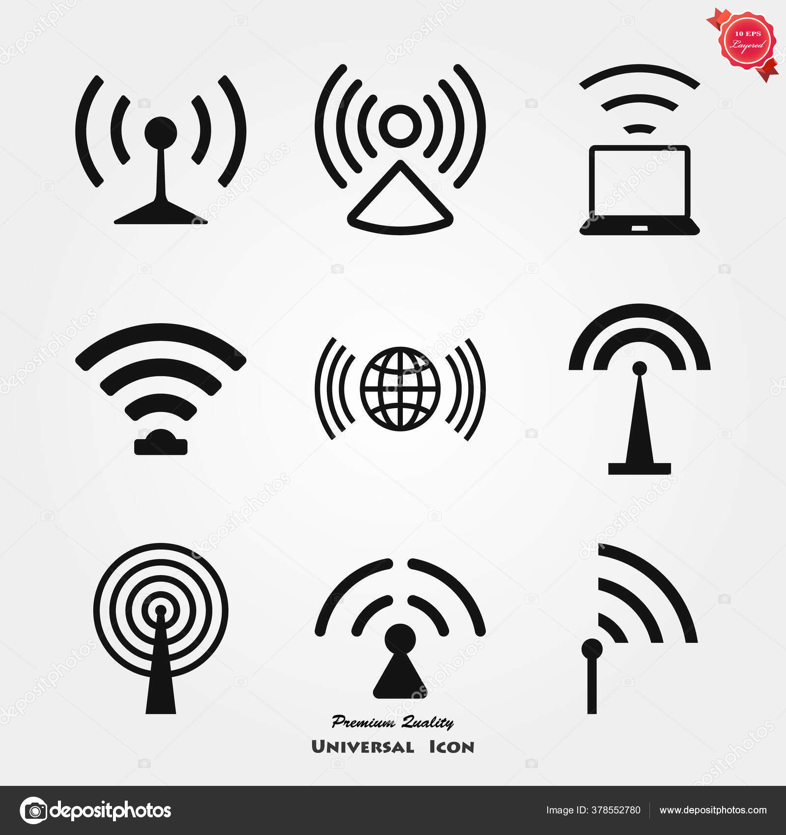 Computer Network Icon Black