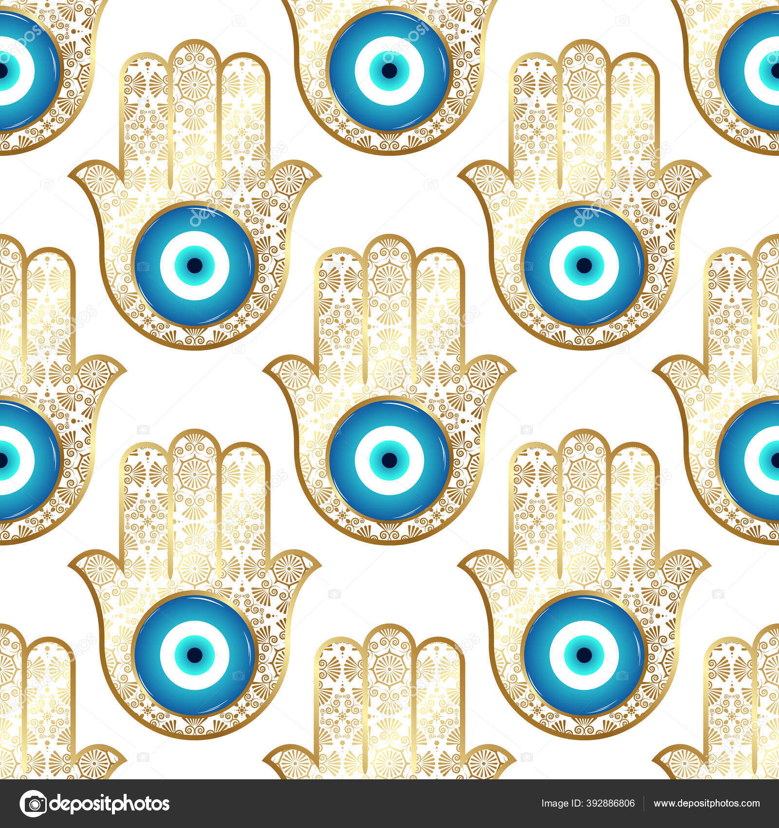 Evil Eye Hand Background