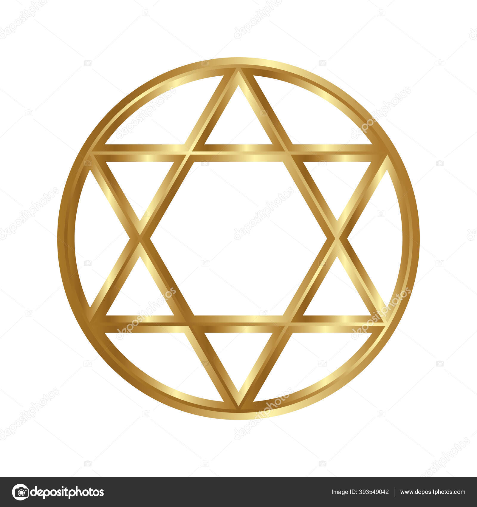 Estrela De David Dourada Pingente Estrela De Davi 100 Unidades