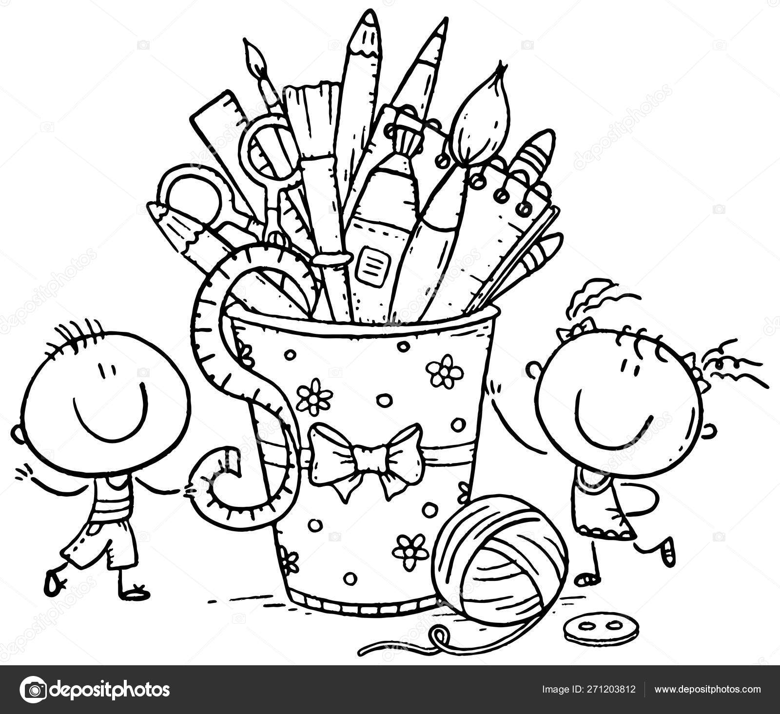 Arts And Crafts Clip Art Black And White