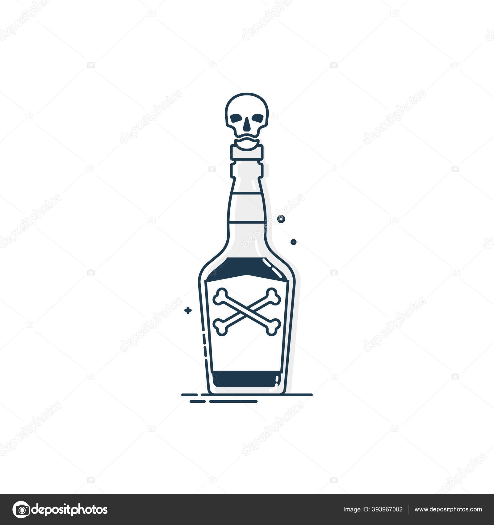 Poison Symbol On Bottle