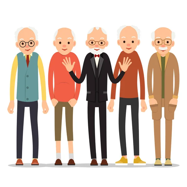 Set Avatars Older People Kit Avatars Elderly People Selection Cartoon ...