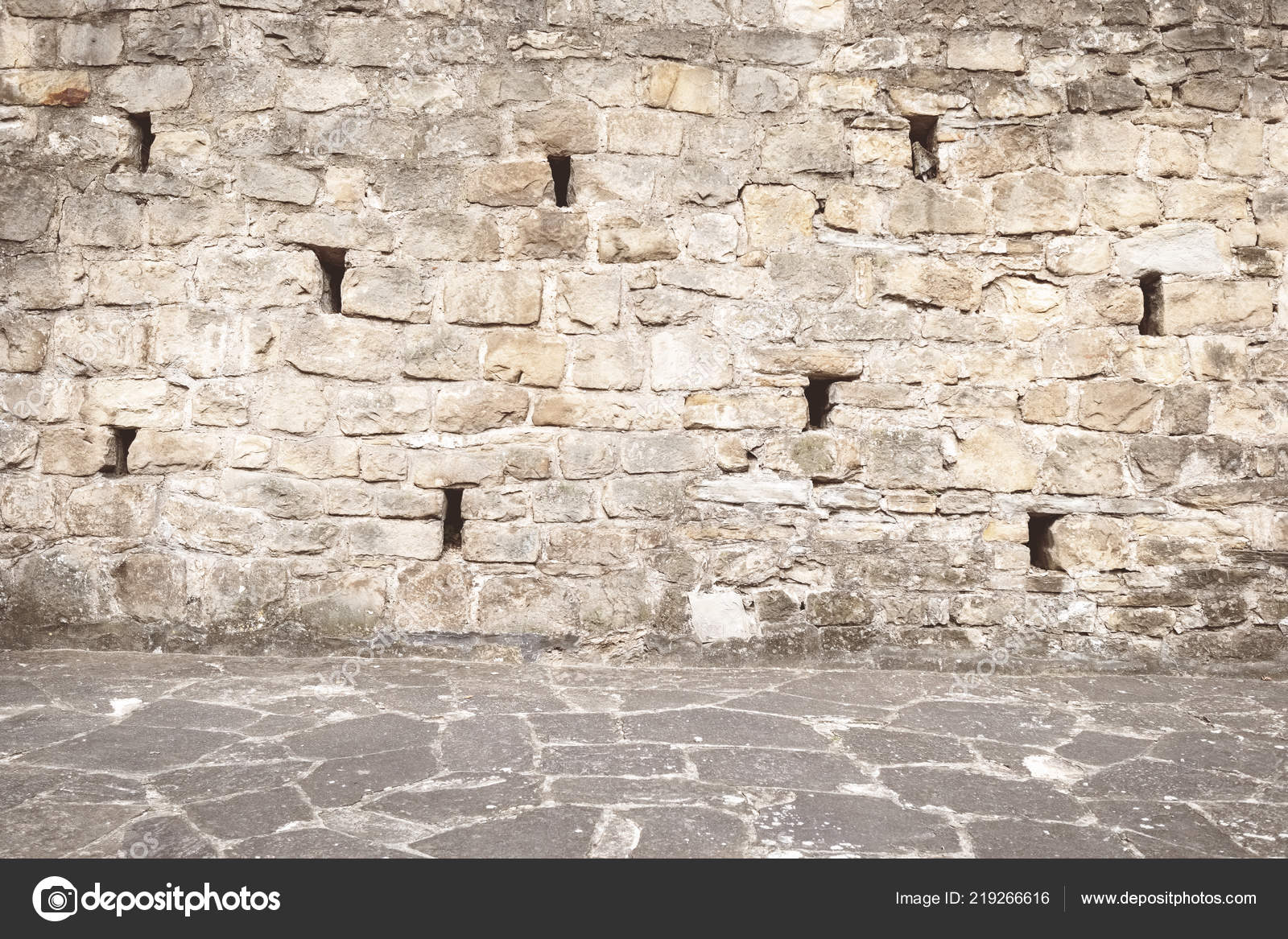 Ruins Old Abandoned Castle Cliff Bricks Stone Architecture Details ...