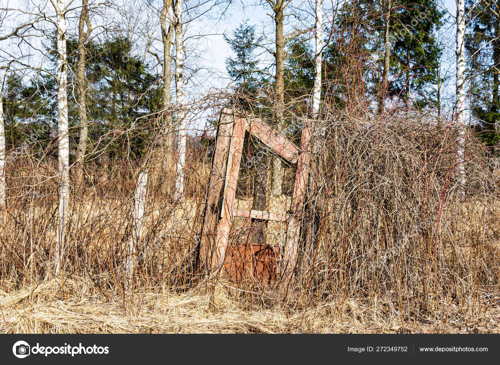 Old wooden plank building structure in countryside Stock Photo by ...