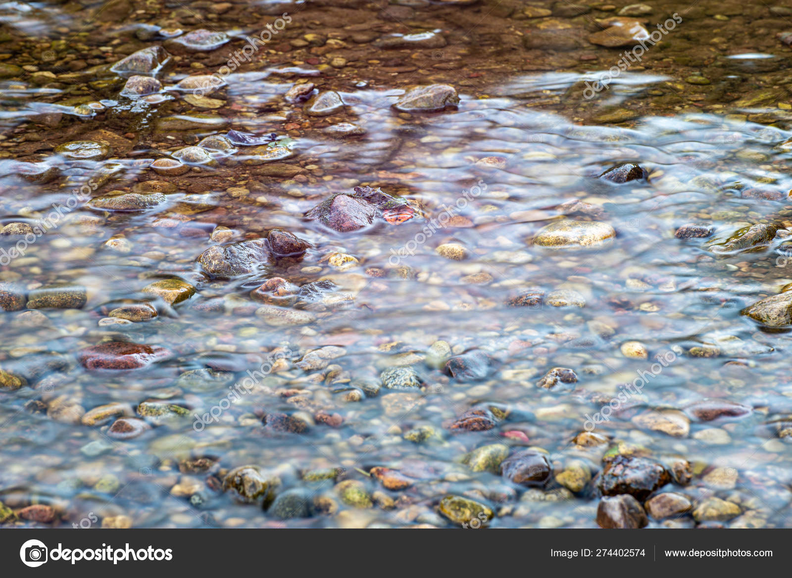 Water texture with reflections and rocks on the bottom of stream Stock ...