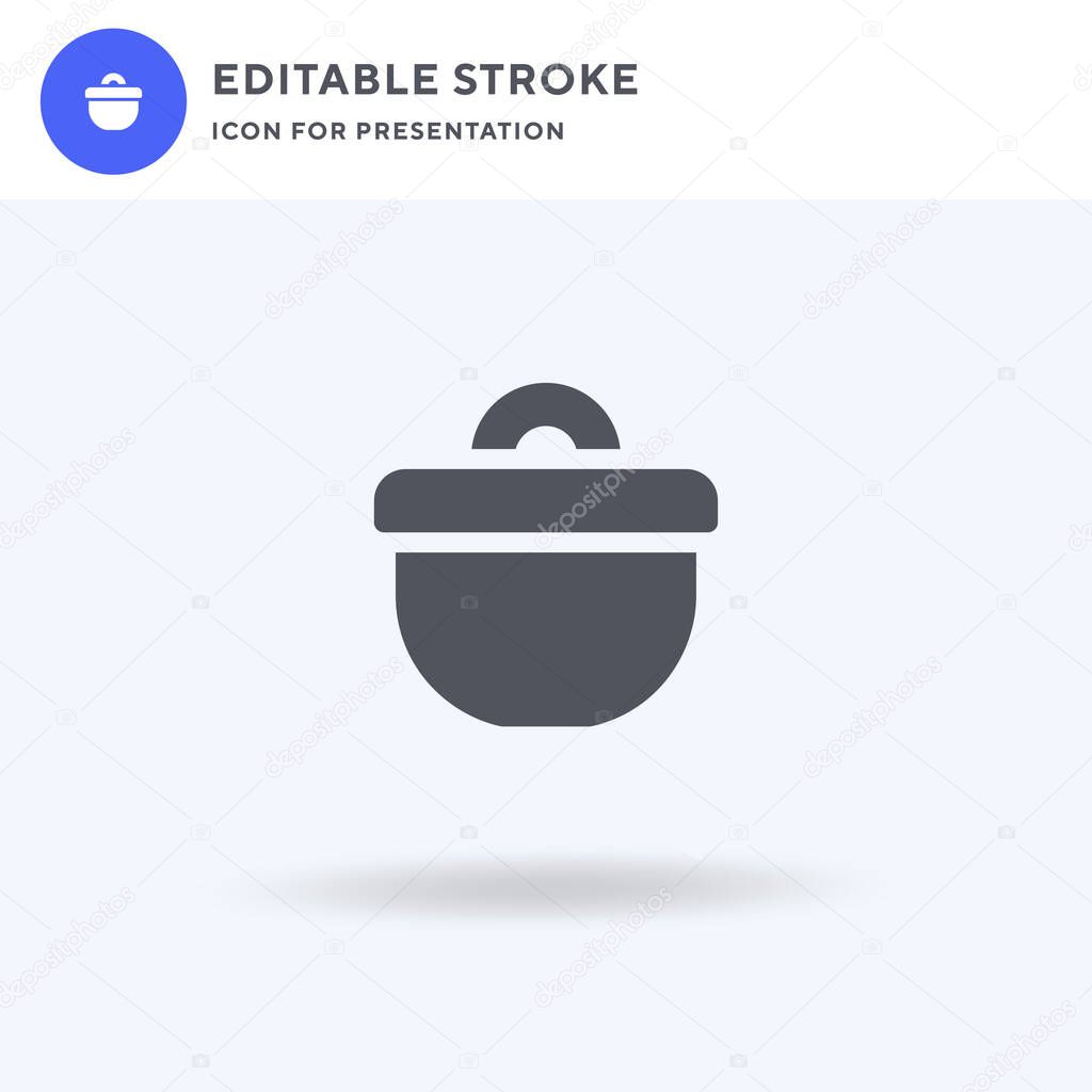 Vector de icono de crisol, signo plano lleno, pictograma sólido aislado ...