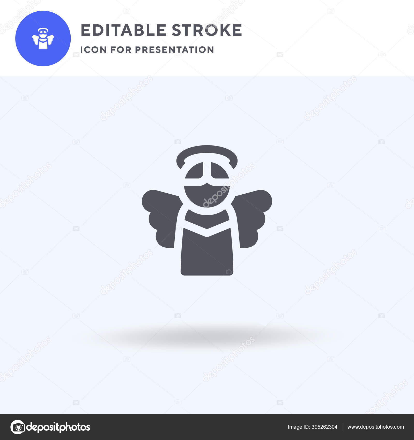 Angel Icon Vector Filled Flat Sign Solid Pictogram Isolated White ⬇ ...