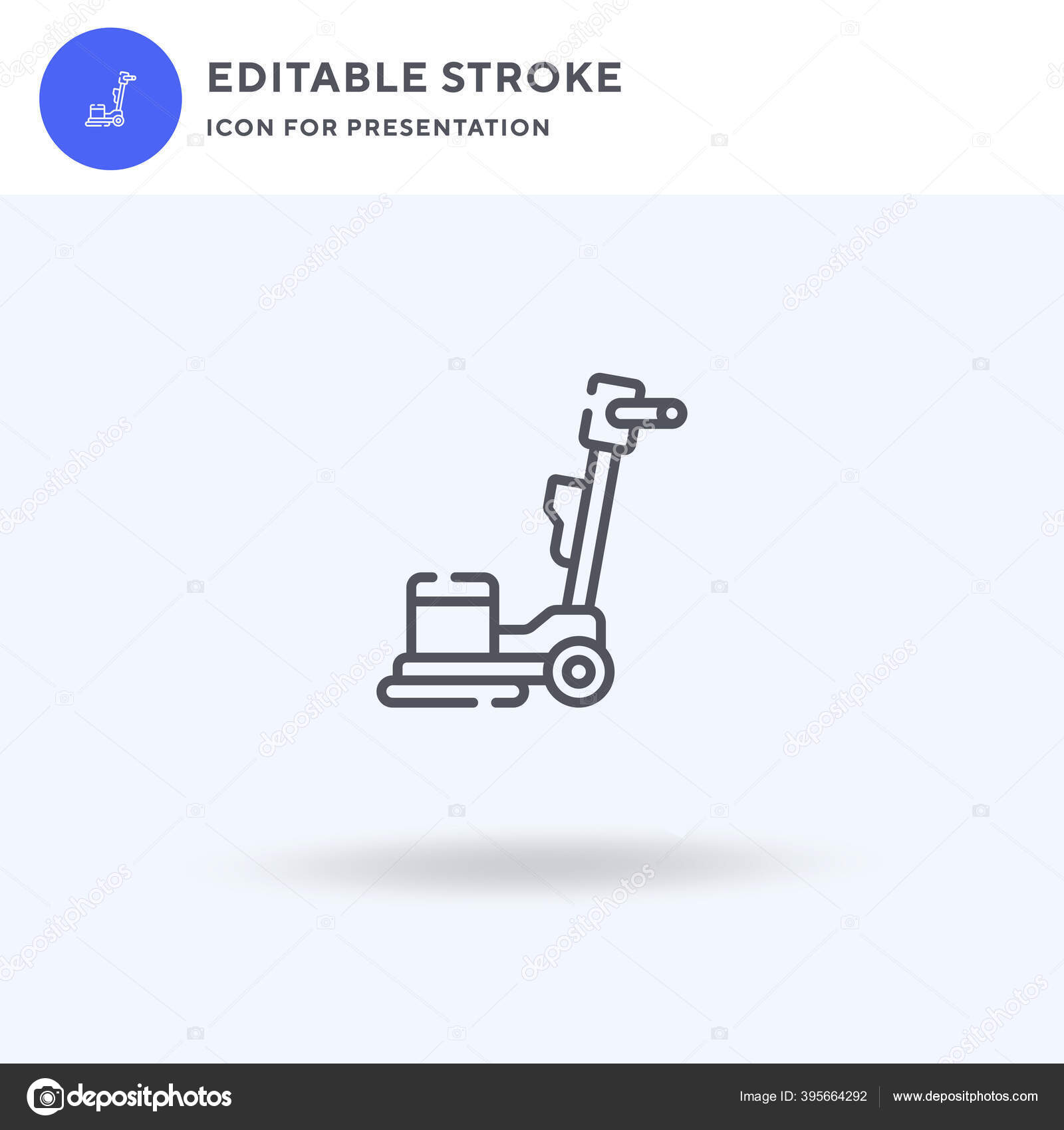 Floor Polisher Icon Vector Filled Flat Sign Solid Pictogram Isolated ...