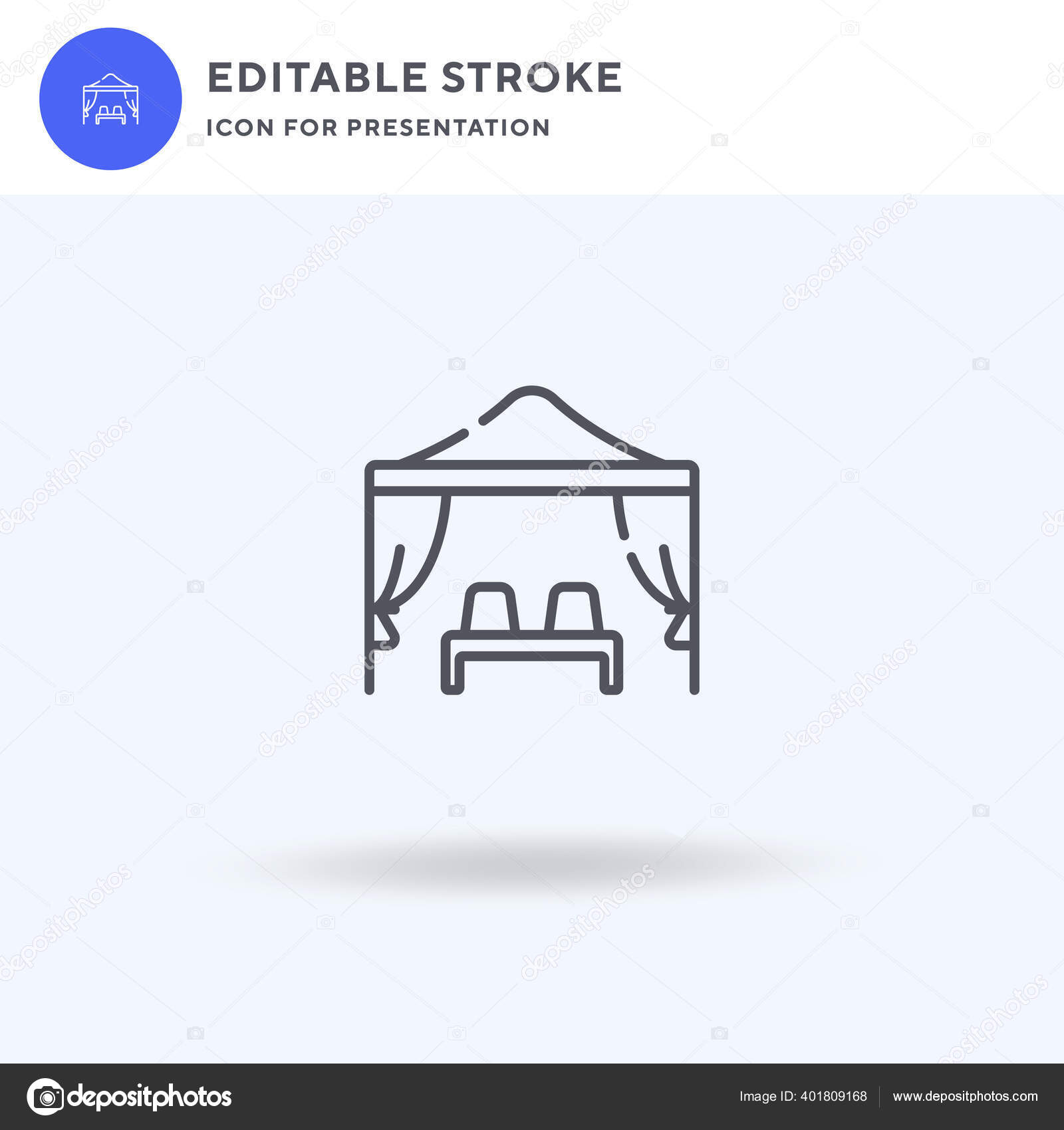 Beach Cabana icon vector, filled flat sign, solid pictogram isolated on ...