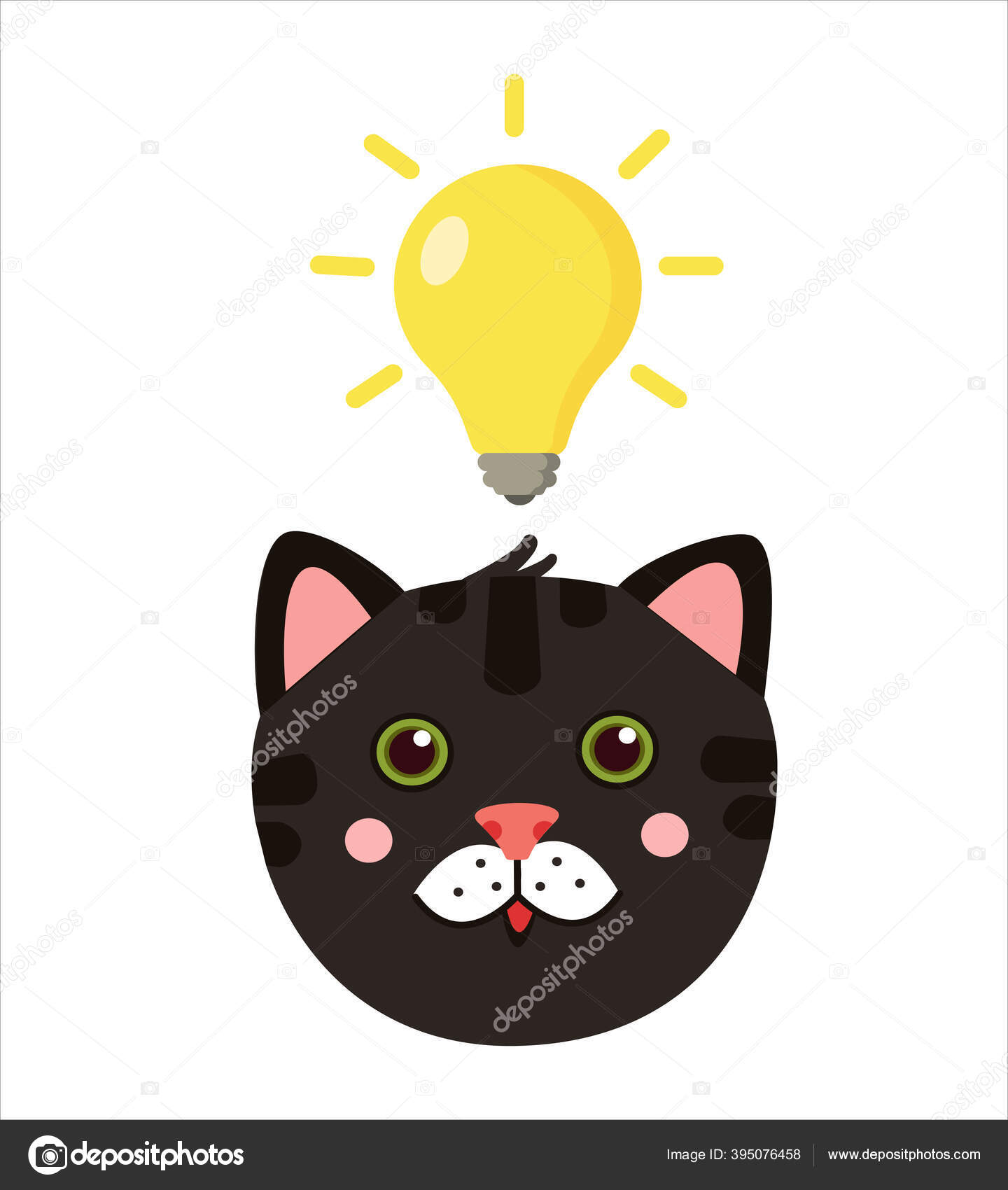 Lightbulb Above Head Clipart